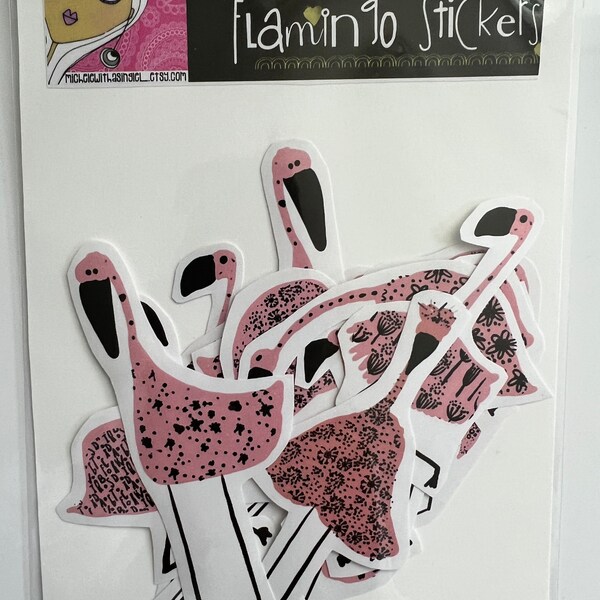 Flamingo Stickers - Etsy