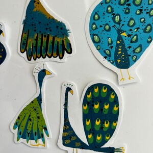 Sticker Pack - Peacock Stickers - Set of 8 - Etsy