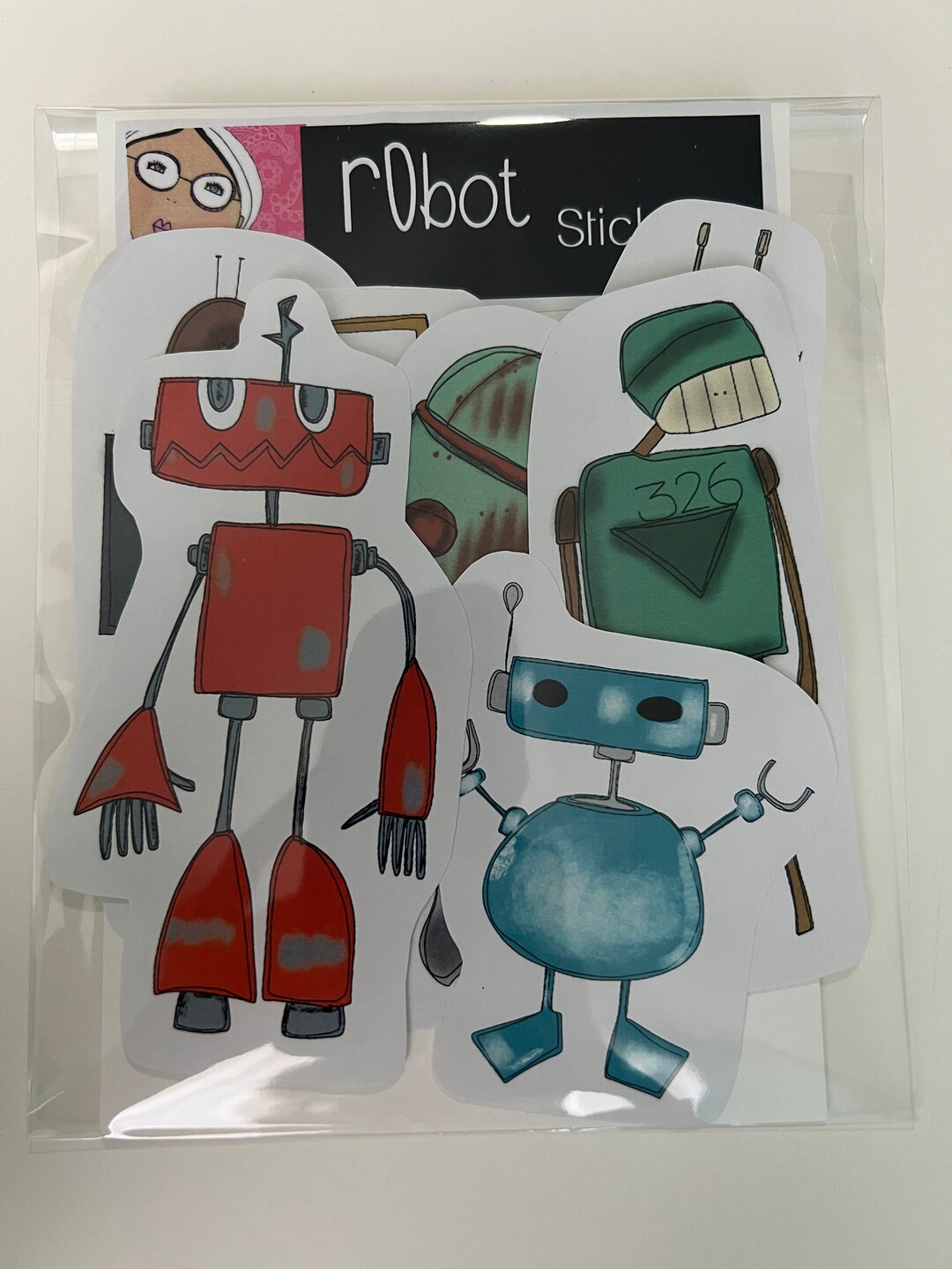 Sticker Pack Stickers Robots - Etsy