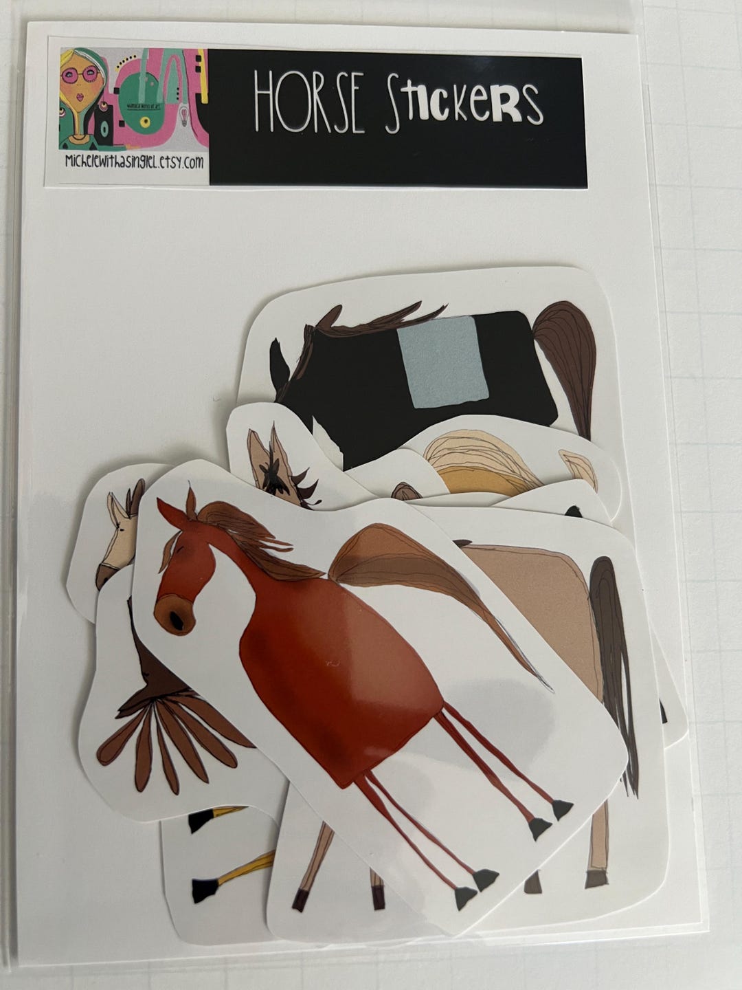 Stickers -horses Set of 7 - Etsy