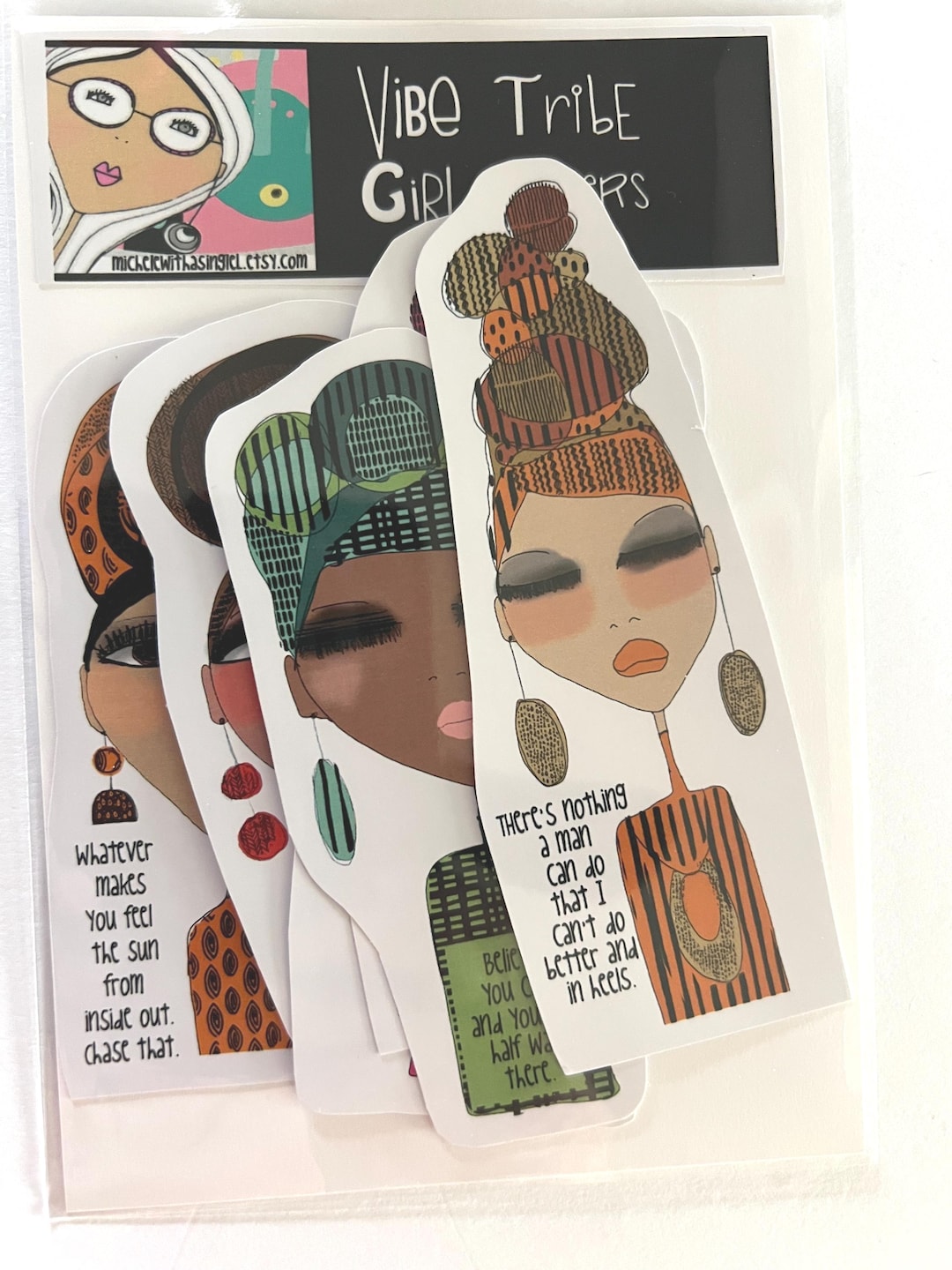 Vibe Tribe Women Stickers: Set of 7 Quote Stickers - Etsy