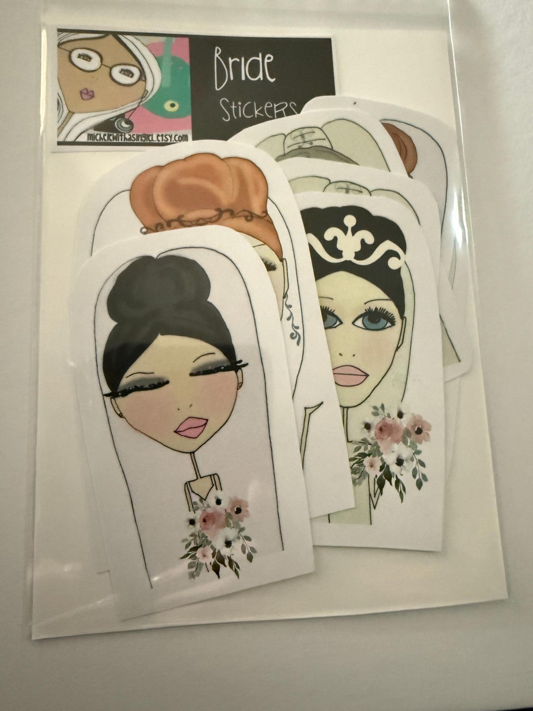 Stickers Bride Stickers Set of 8 Unique Bride Stickers - Etsy