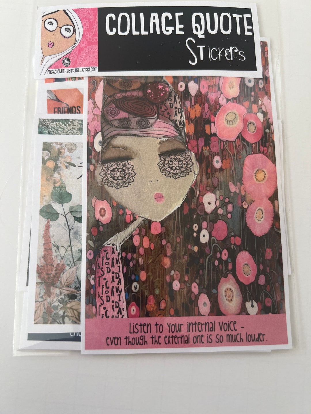 Stickers - Journal/collage Art Stickers - Quote Stickers Set of 8 Large ...