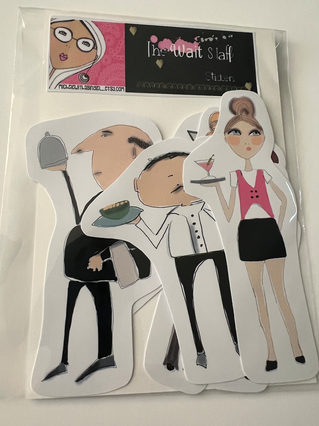 Stickers - the Wait Staff - Set of 7 Stickers - Etsy