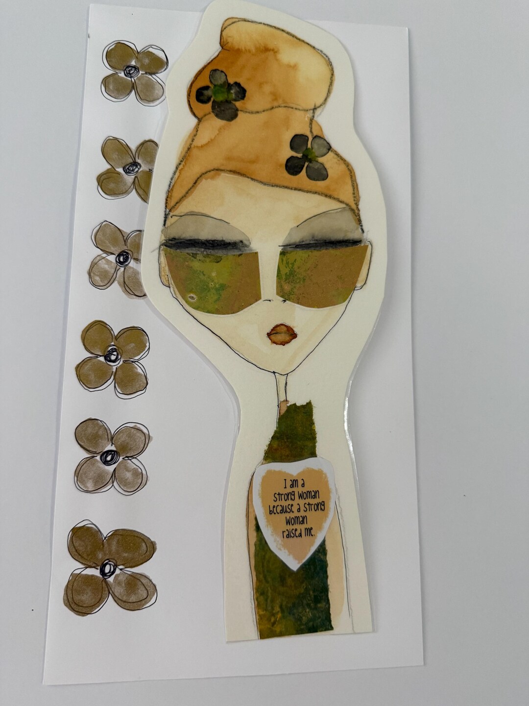 Card Art Card I Am a Strong Woman Because a Strong Woman Raised Me. - Etsy