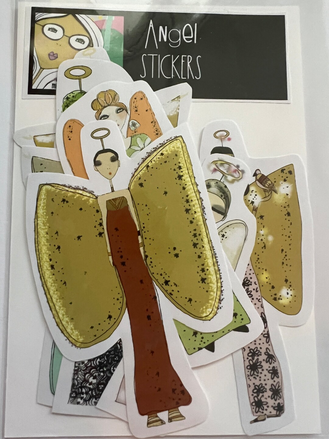 Sticker Pack Stickers Angel Stickers Set of 7 - Etsy