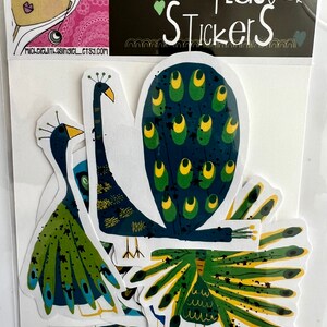 Sticker Pack - Peacock Stickers - Set of 8 - Etsy