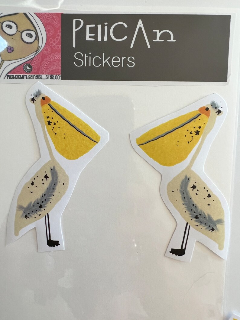 Stickers Pelican Stickers - Set of 9 - Etsy