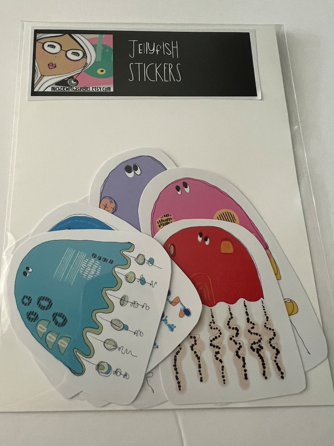 Stickers - Jellyfish Stickers Set of 8 - Etsy