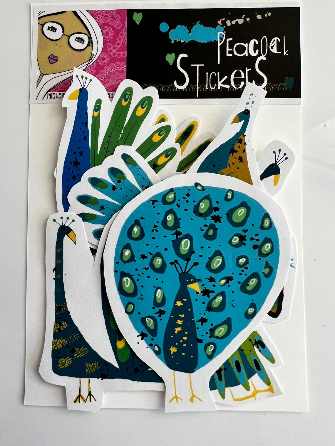 Sticker Pack Peacock Stickers Set of 8 - Etsy