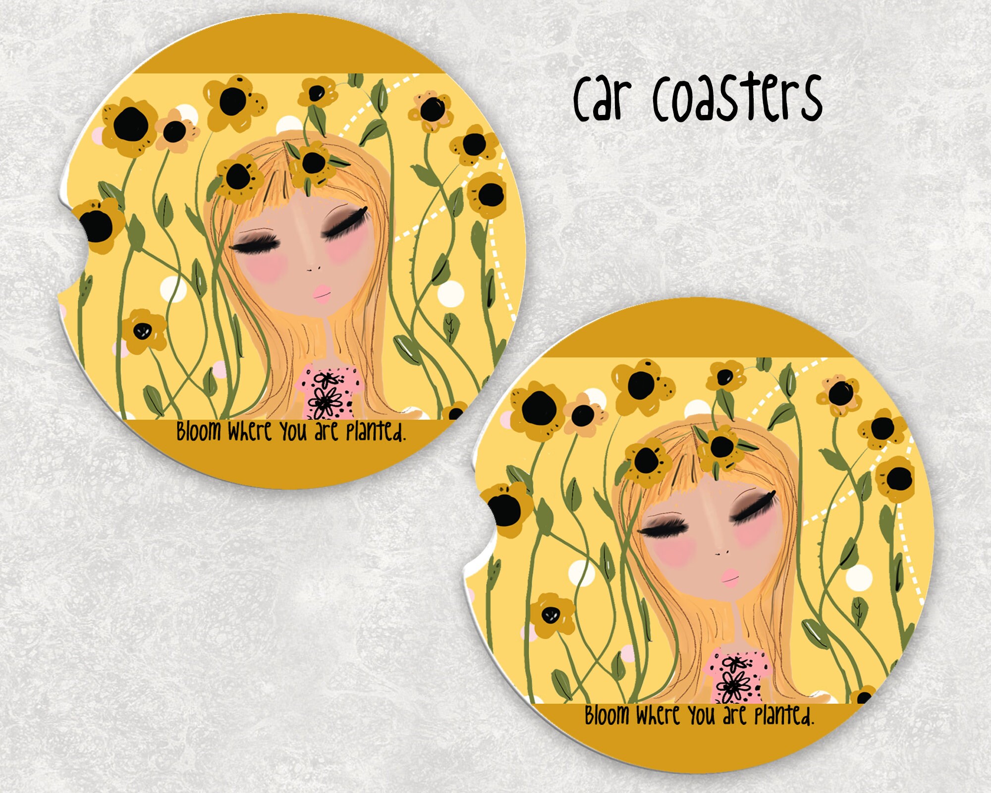 Car Coasters set of 2 with free shipping | Etsy