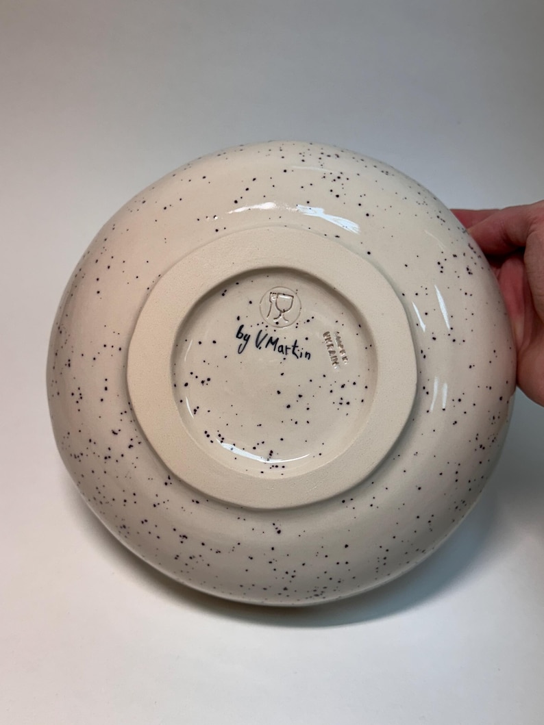 Deep Salad Plate / Hand Painted / Vegetable Bowl / Food Safe / Ceramic ...