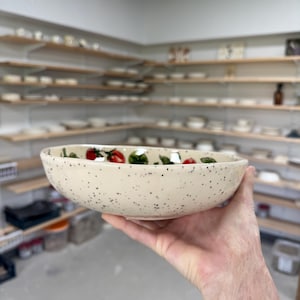 Deep Salad Plate / Hand Painted / Vegetable Bowl / Food Safe / Ceramic ...