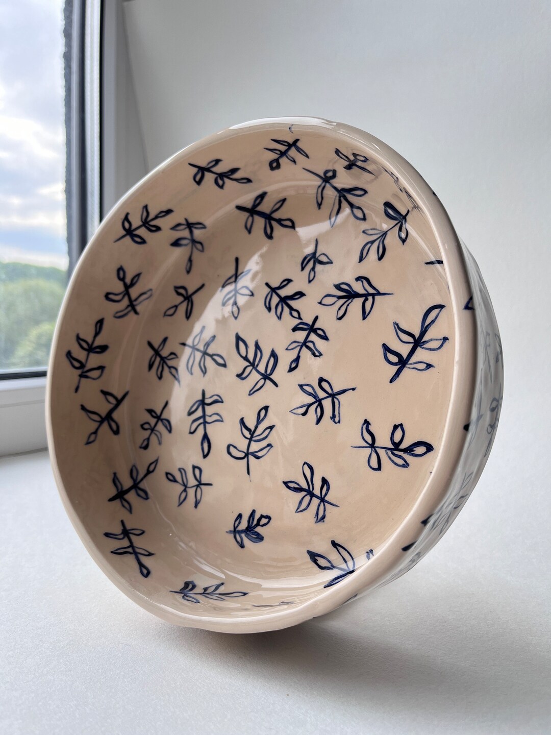 Ceramic Gift Set, Handpainted Dessert Plate, Handcrafted Salad Bowl ...