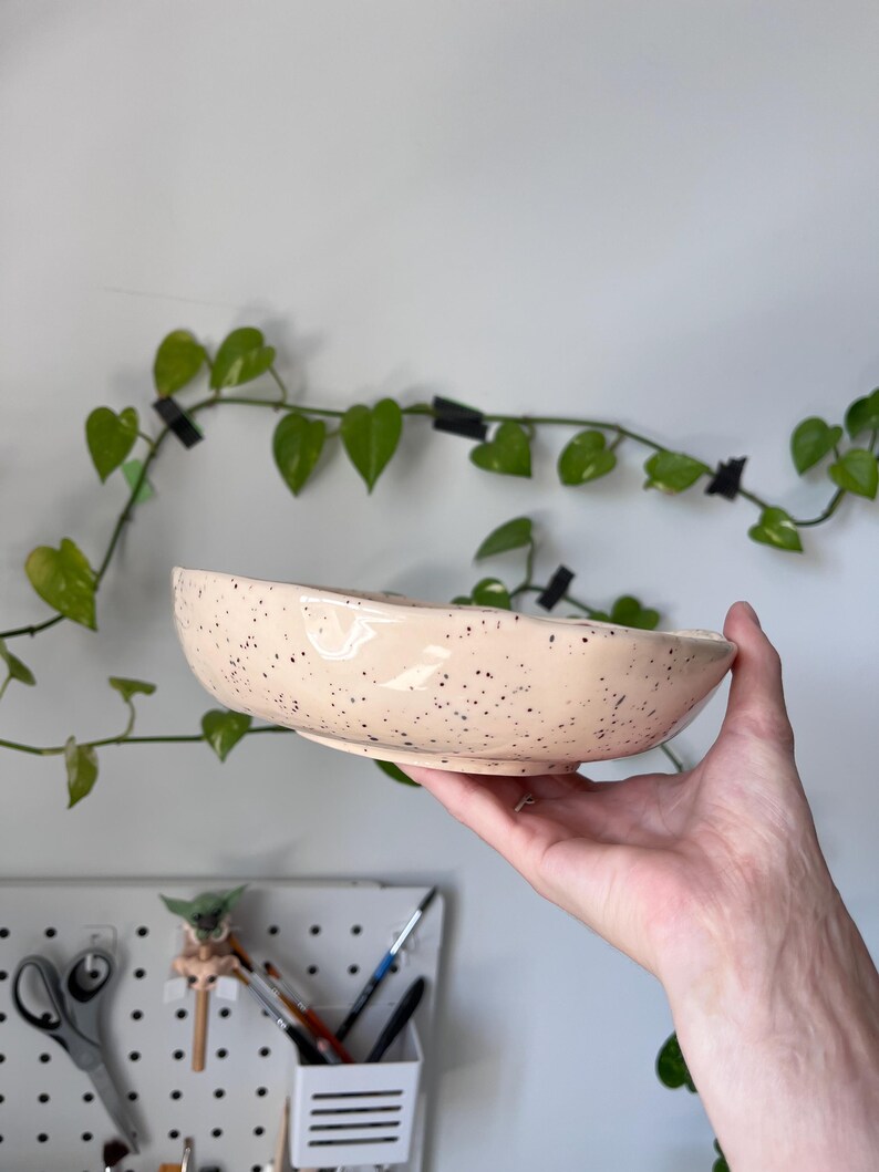 Deep Salad Plate / Hand Painted / Vegetable Bowl / Food Safe / Ceramic ...