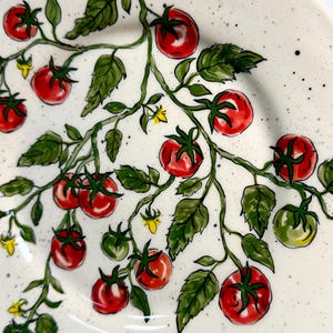 Decorative Tomato Ceramic Wall Plate, Artisan Pottery, Handpainted Wall ...