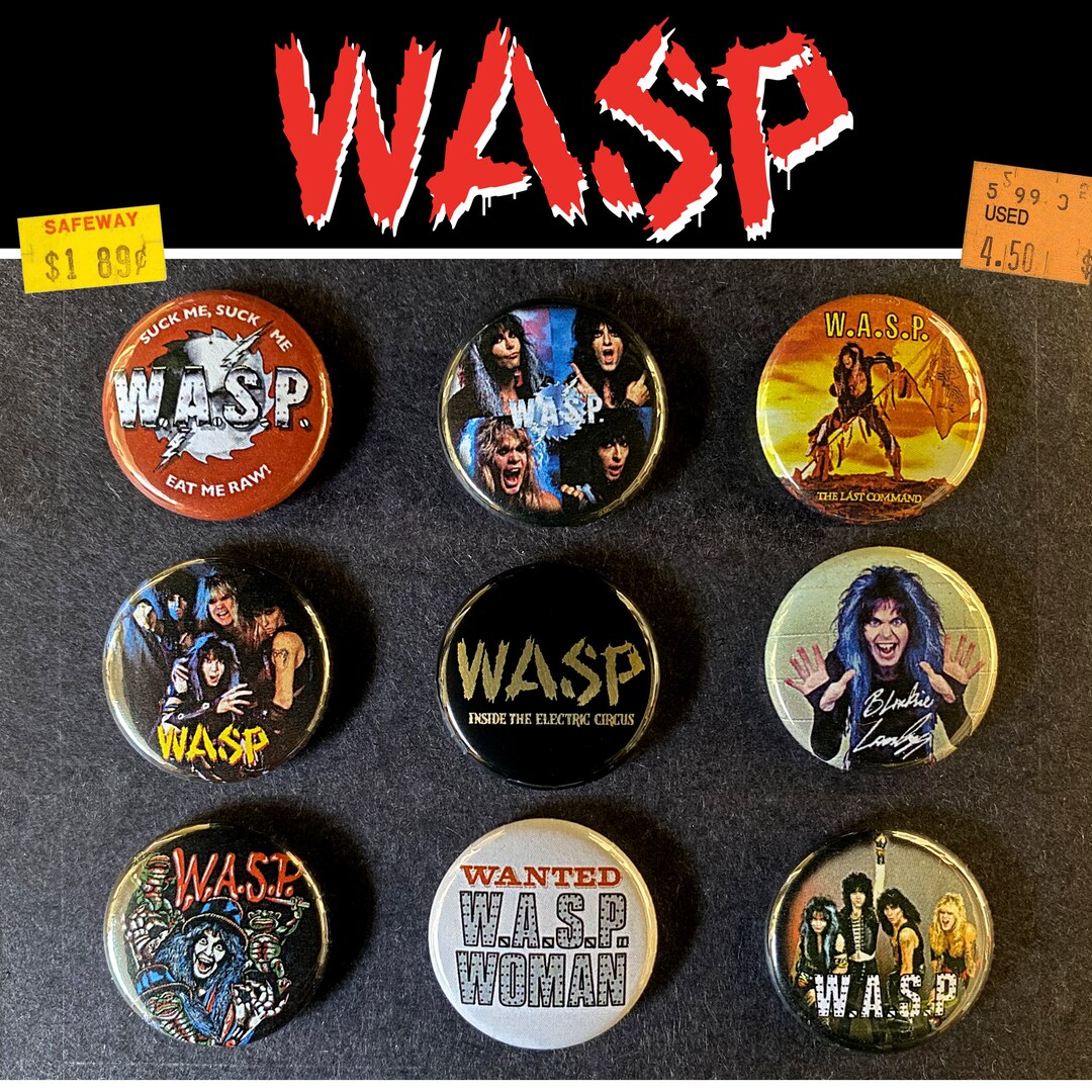 9 X W.A.S.P. Button Badges # 1 (25 Mm, 1 Inch) - Etsy