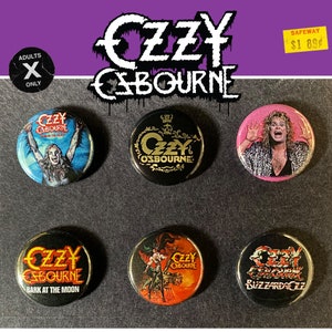 6 X Ozzy Osbourne Button Badges 25 Mm, 1 Inch Pins - Etsy