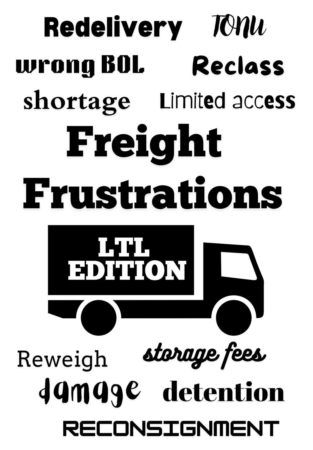 Freight Frustrations, LTL, PRINTABLE Office Decor, Funny Logistics ...