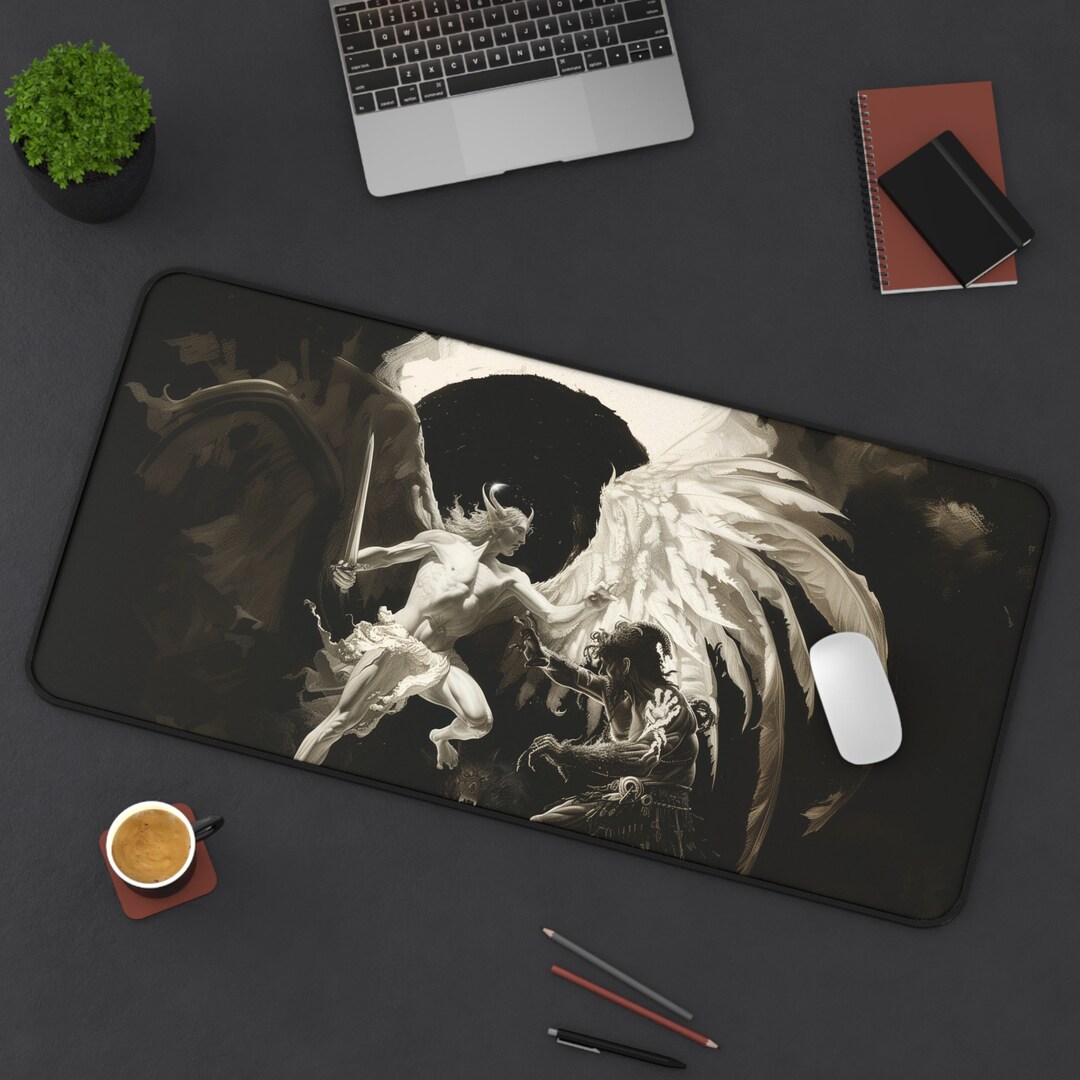 Good Vs Evil Desk Pad. Gaming Mouse Pad. Laptop Pad. Epic Keyboard Pad ...