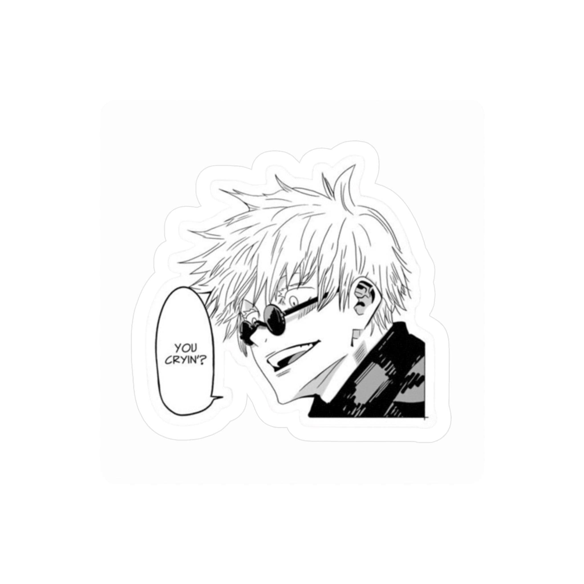 Gojo You Crying? Jujutsu Kaisen Sticker of Kiss-cut Vinyl Decals - Etsy