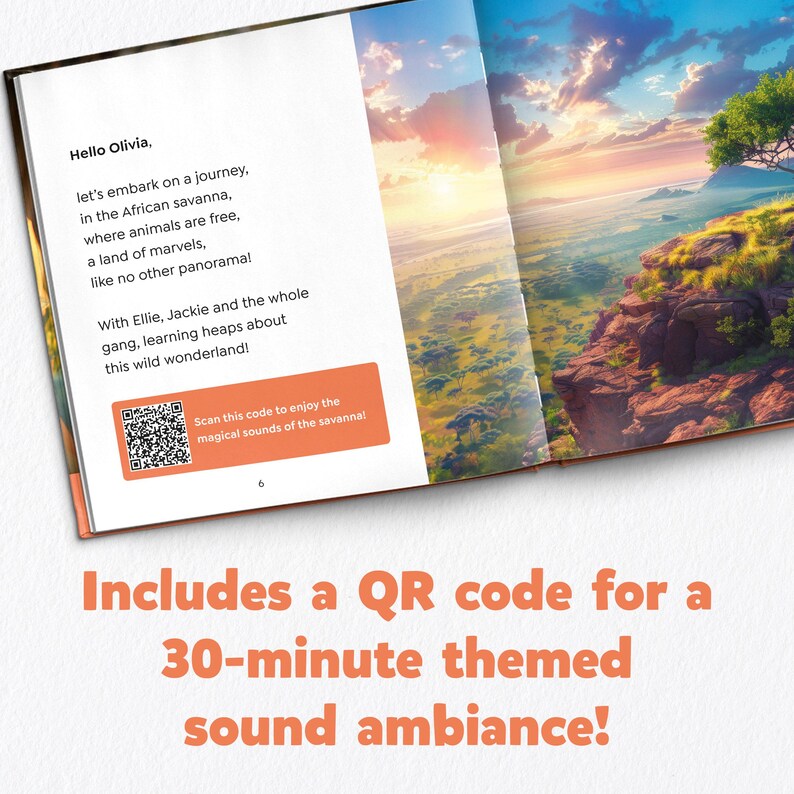 Personalized Children's Book, Safari Savanna Animals, Personalised Gift ...