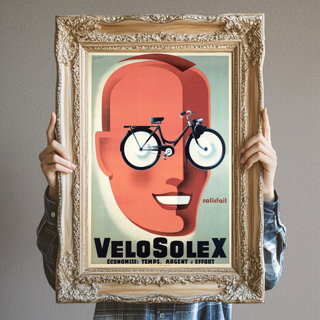 Velo Solex 1951 Cycle Poster Movie Poster Vintage Film Poster Art Print ...