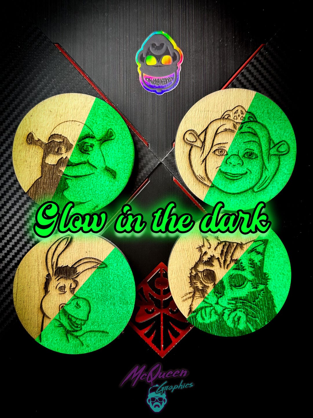 Shrek Coaster - Etsy