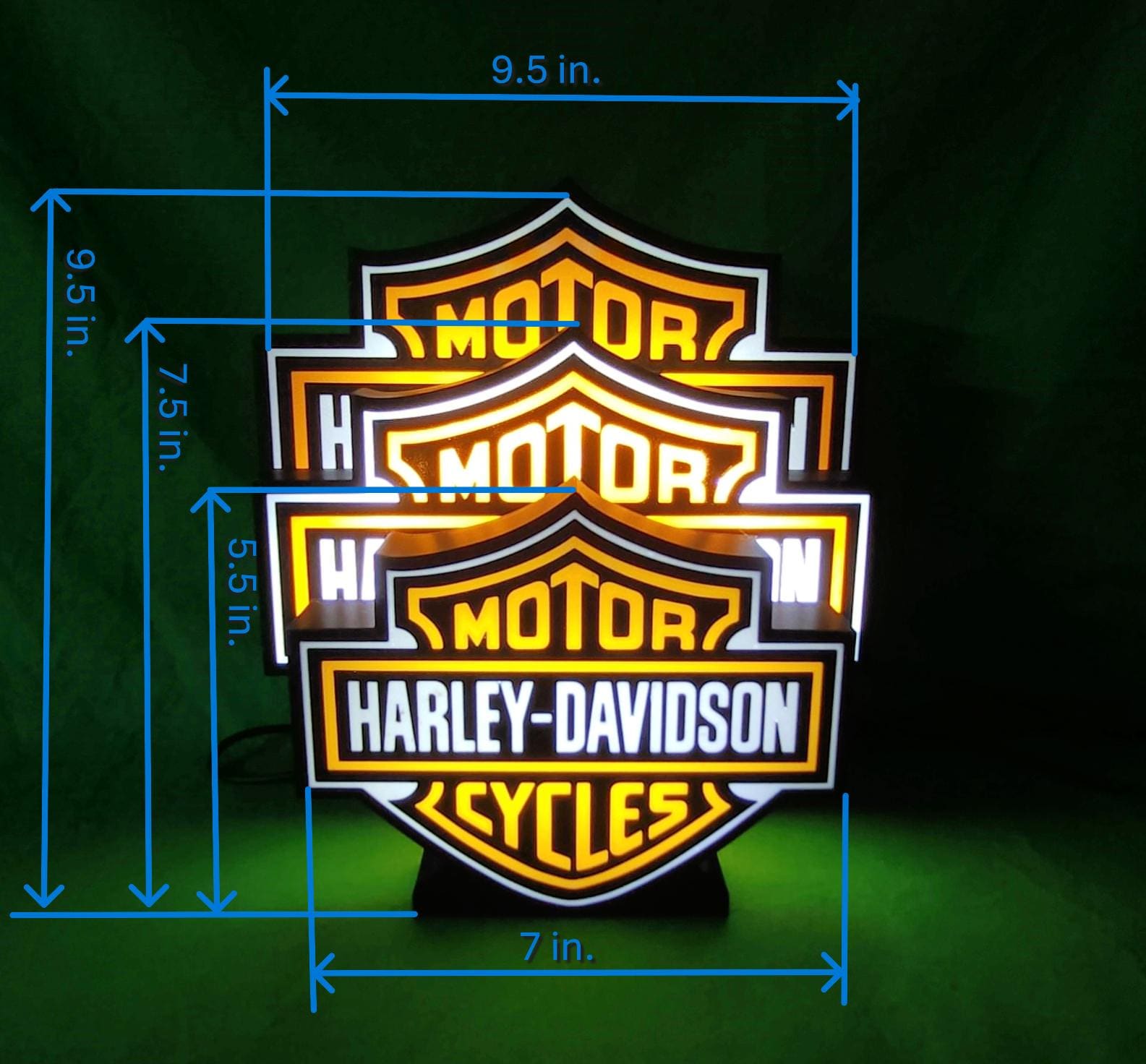 Harley-davidson Lightbox Motorcycle Decor Night Light - Etsy