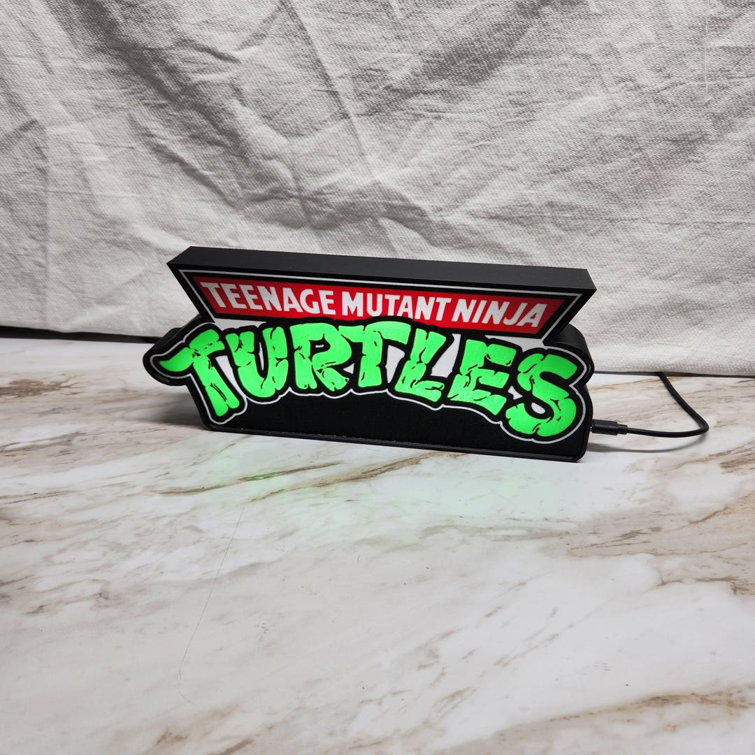 Teenage Mutant Ninja Turtles Lightbox Sign - TMNT Wall Decor, LED Night ...