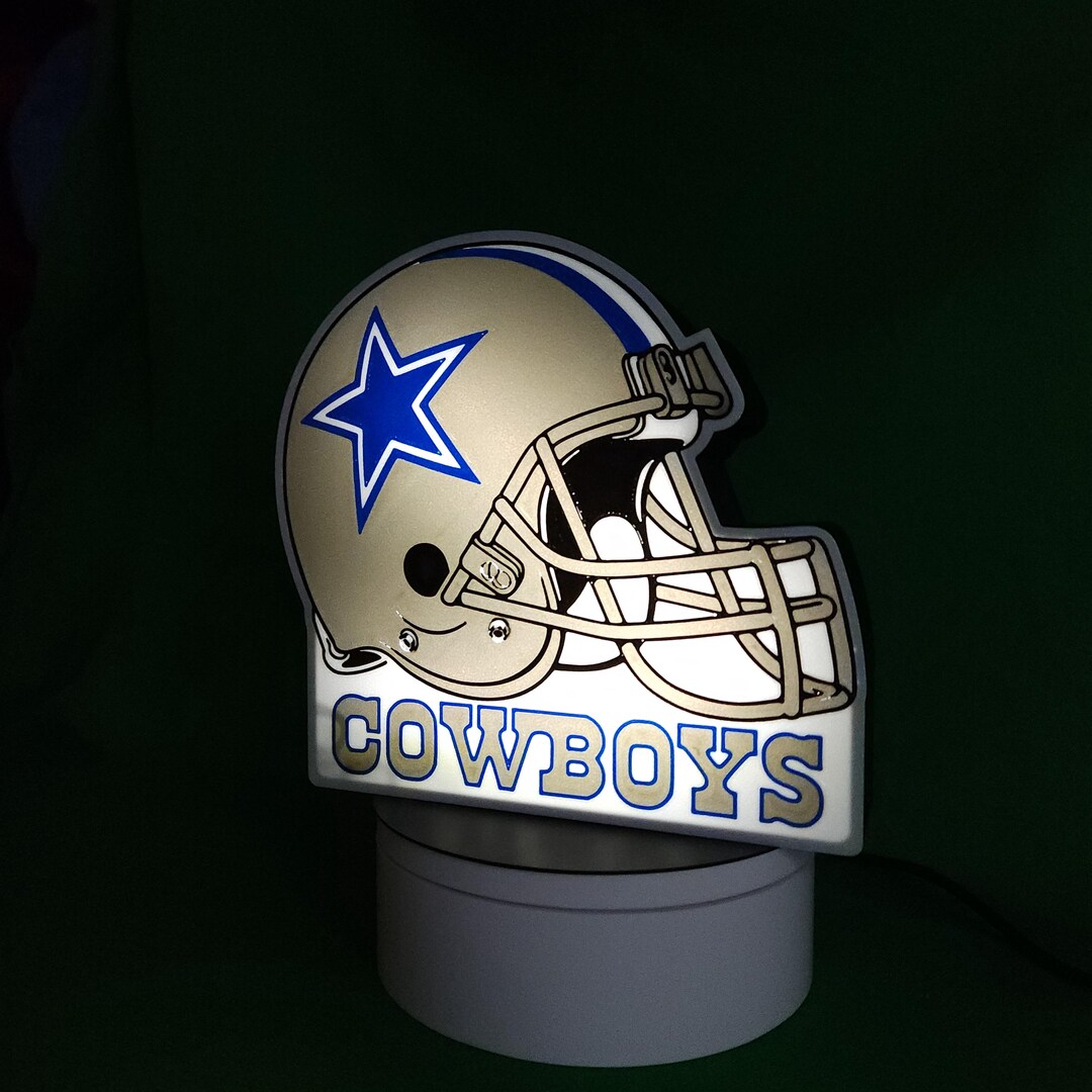 Dallas Cowboys Lightbox, Football Fan Decor, Custom Cowboys Night Light ...