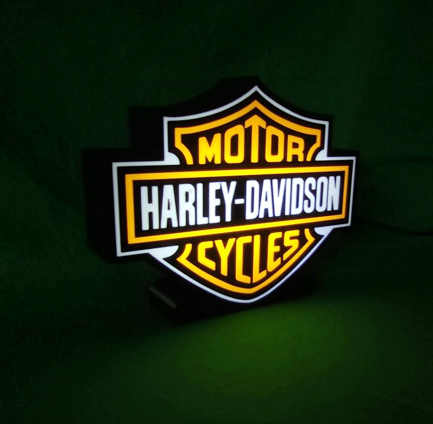 Harley-davidson Lightbox Motorcycle Decor Night Light - Etsy