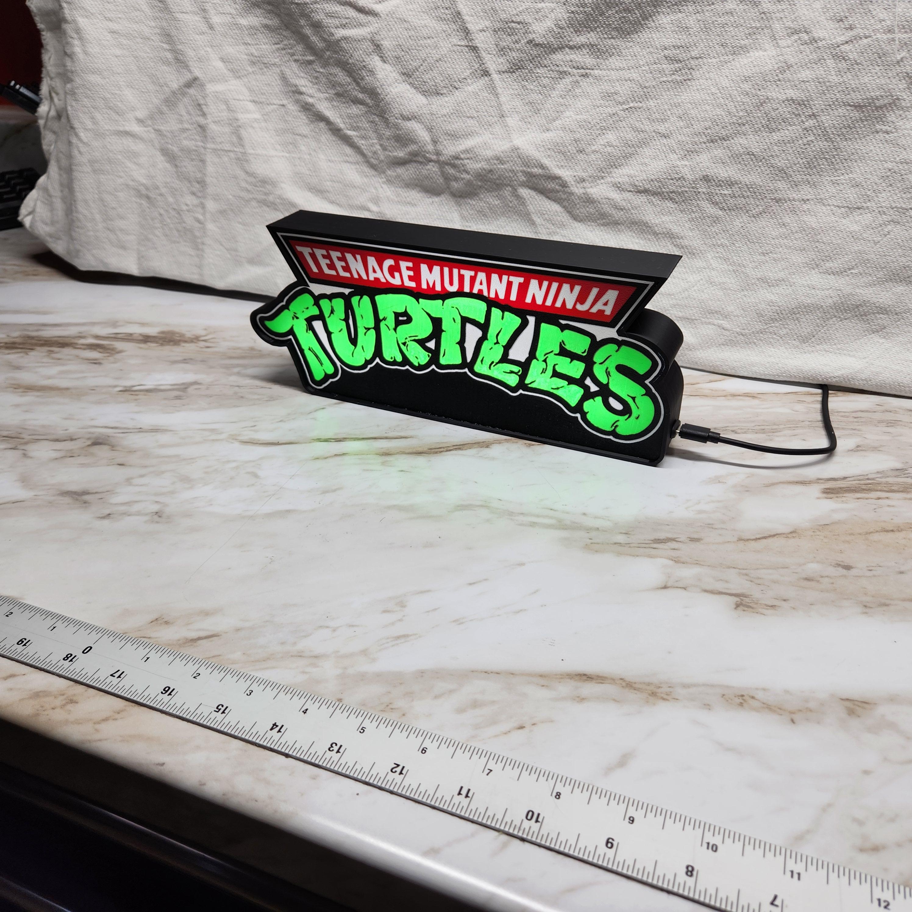 Teenage Mutant Ninja Turtles Lightbox Sign - TMNT Wall Decor, LED Night ...