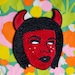Devil Grrrl Iron-on Embroidered Patch / Goth Occult Patch - Etsy