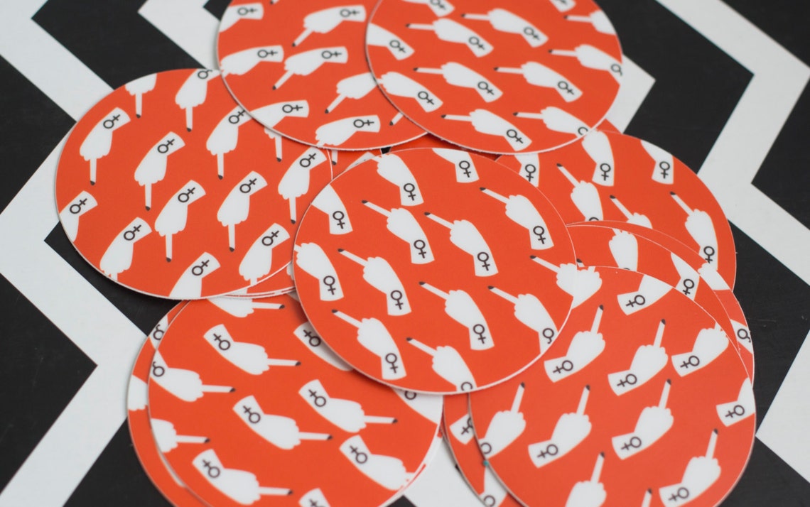 Little Middle Fingers Vinyl Sticker - Etsy