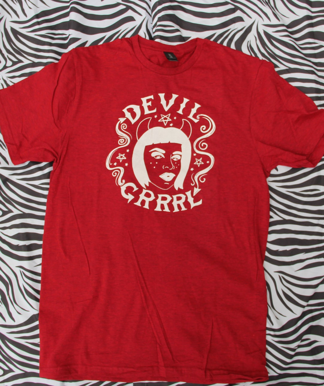 Devil Grrrl T-shirt in Red - Etsy