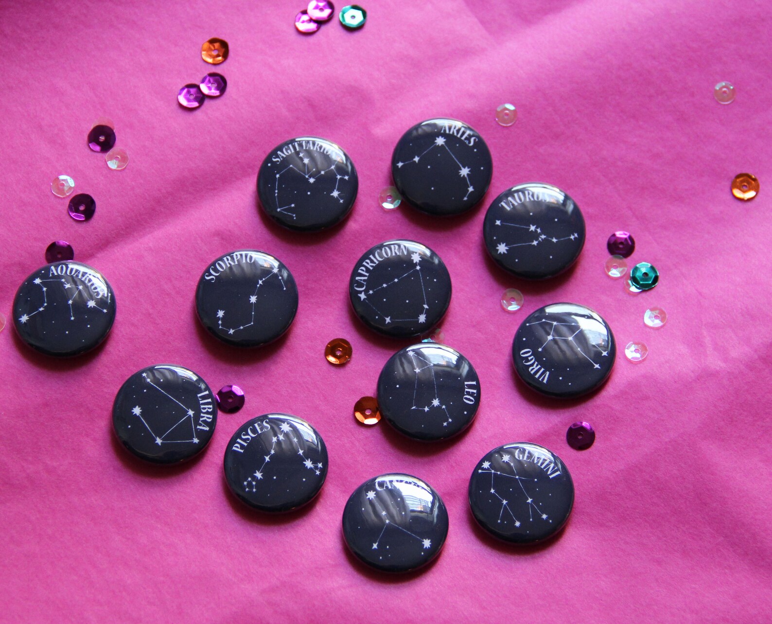 Zodiac Buttons / Pick Your Sign / Mix and Match - Etsy