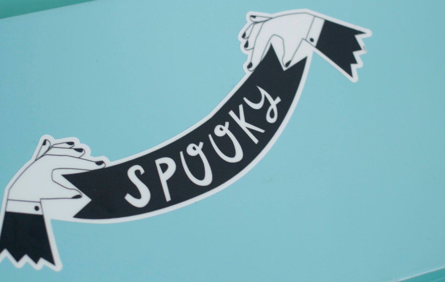 Spooky Banner Vinyl Sticker - Etsy