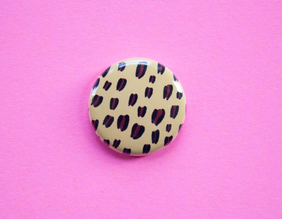 Leopard Print One Inch Button - Etsy