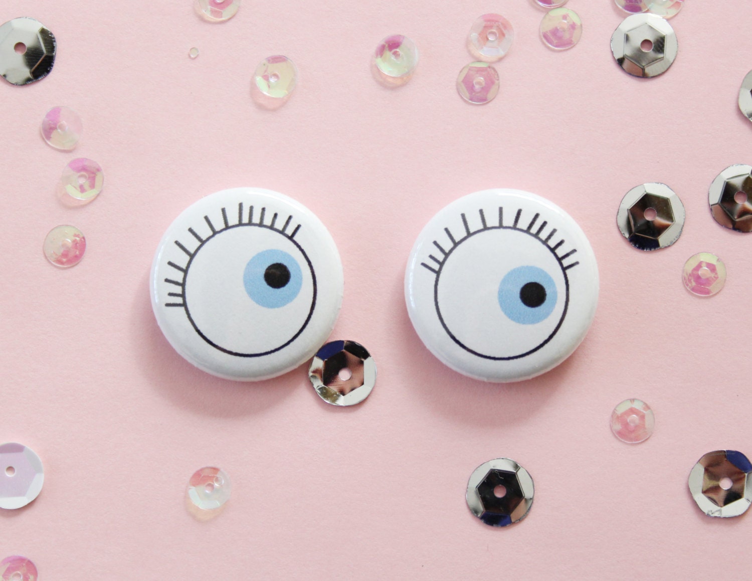 Eye See You One Inch Button Set of Two - Etsy