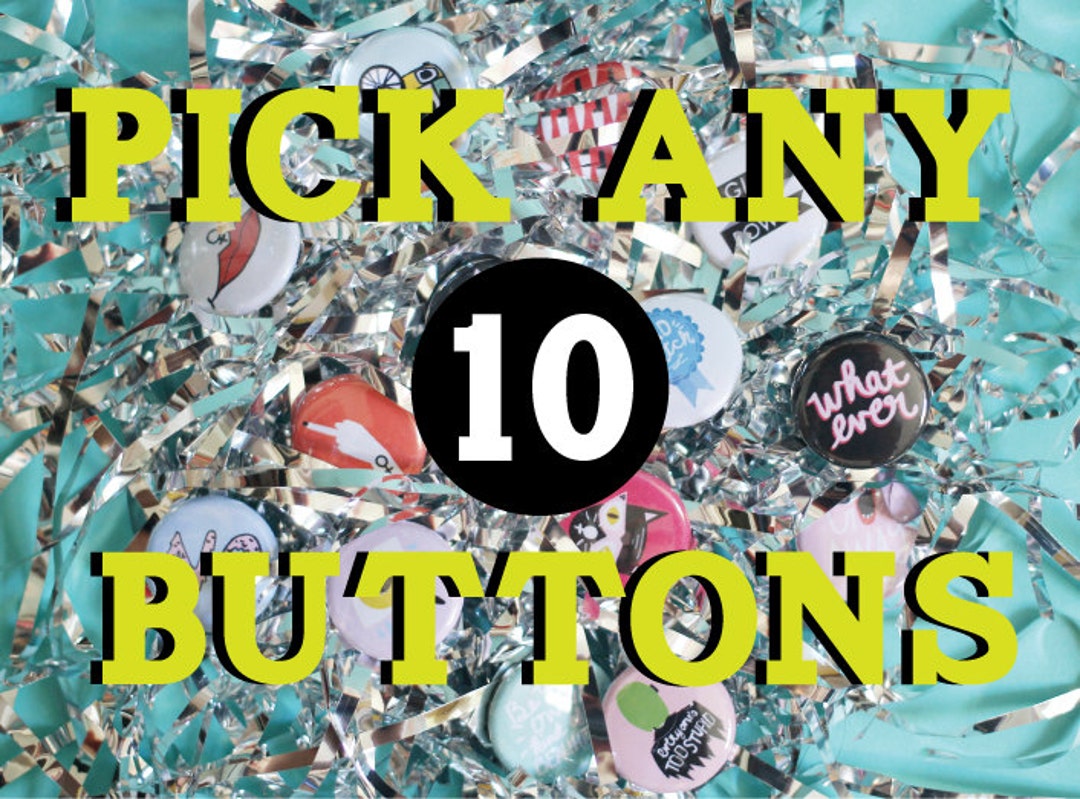 Discounted One Inch Button Pack Pick Any 10 - Etsy