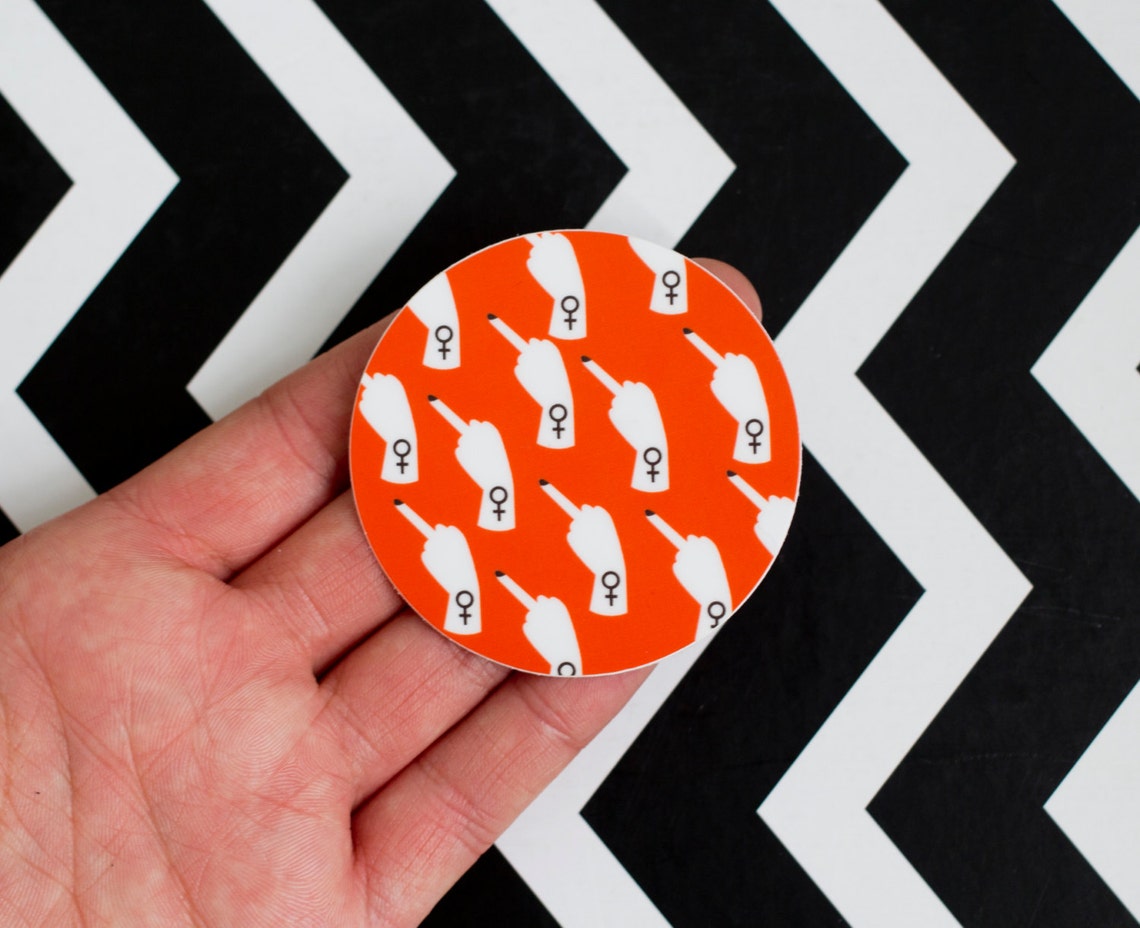 Little Middle Fingers Vinyl Sticker - Etsy