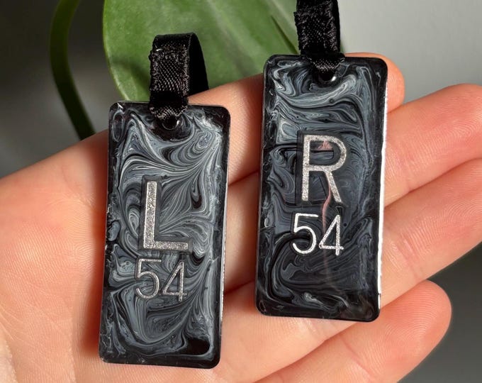 Black Marble Style X-ray Anatomical Side Markers. Personalised With ...