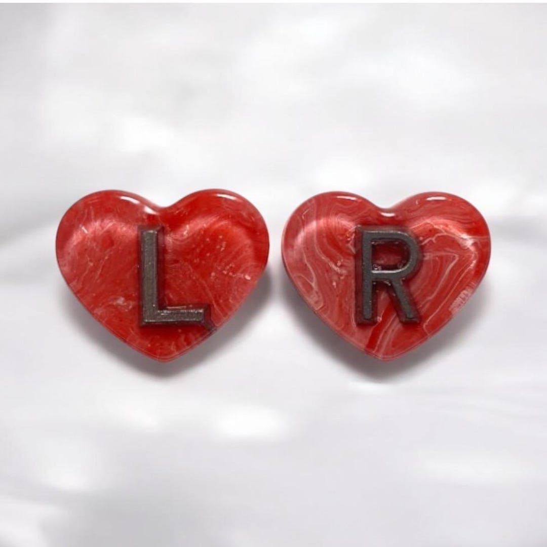 Red Heart Shaped Anatomical X-ray Markers, in a Marble Style. - Etsy