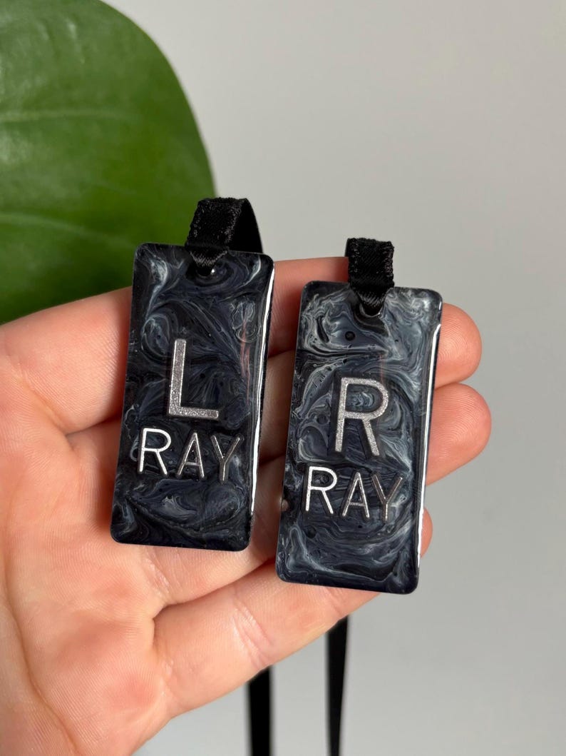Black Marble Style X-ray Anatomical Side Markers. Personalised With ...