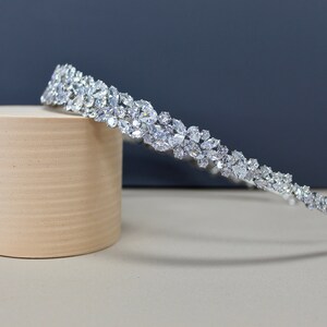SUSSIE - Simulated Diamonds Bridal Headband, Wedding Hairpiece, Bridal ...