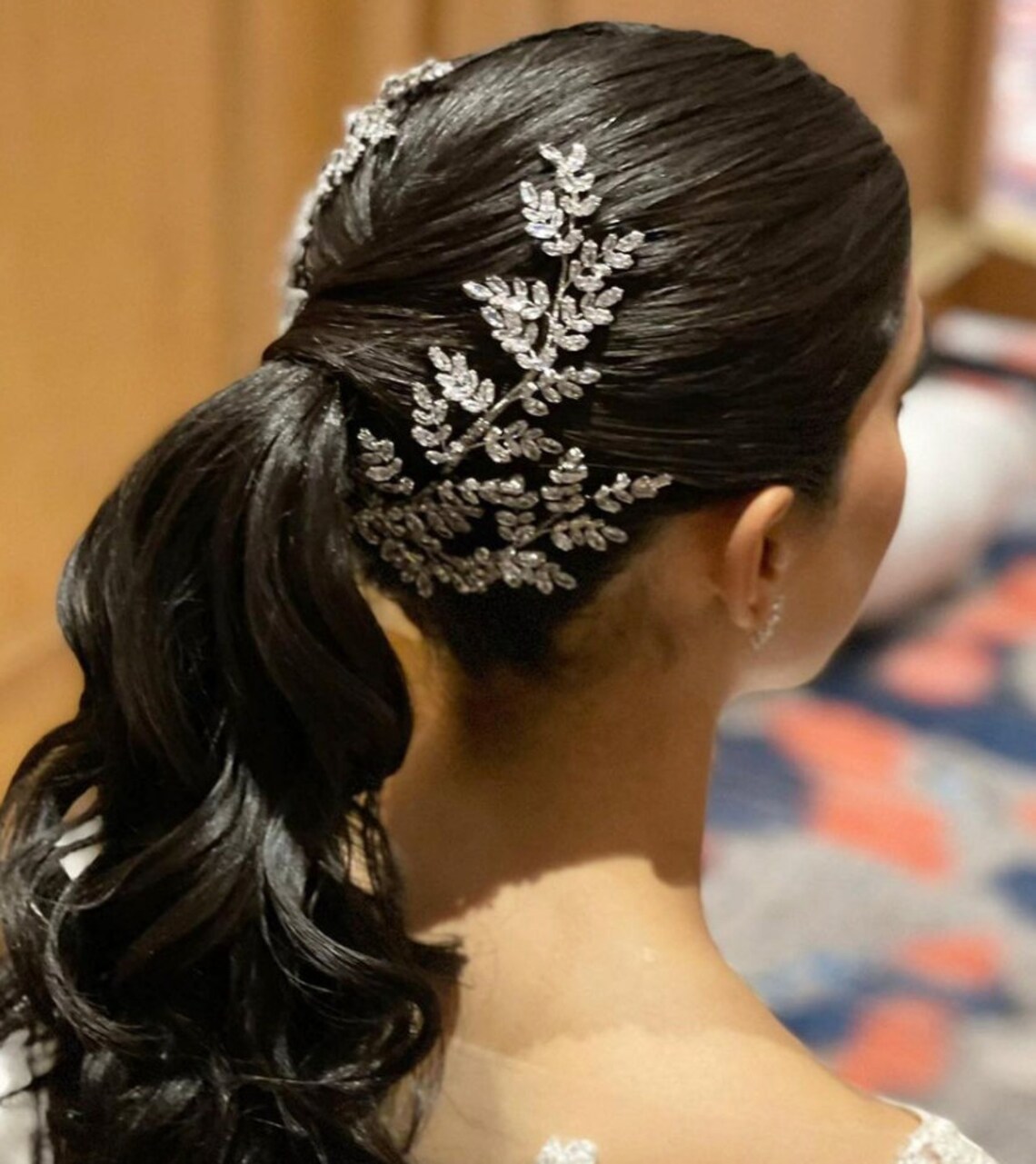 EMILY - Swarovski Crystals Bridal Hair Wings -RTS - Etsy