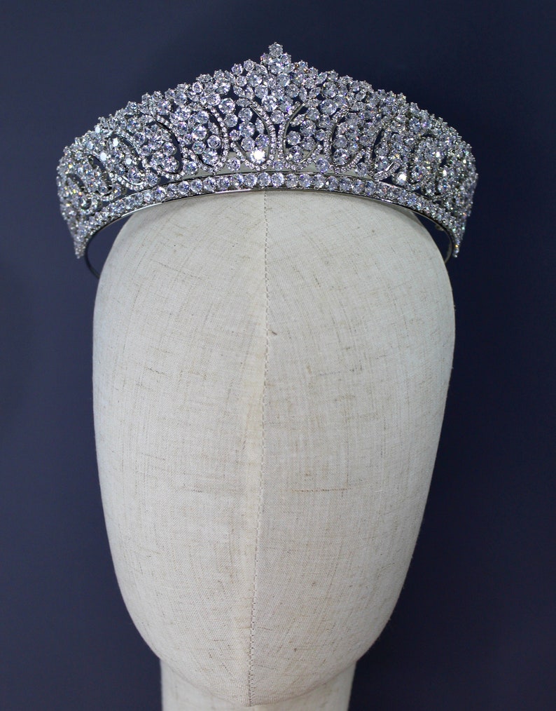 LELA - Simulated Diamonds Tiara -RTS - Etsy