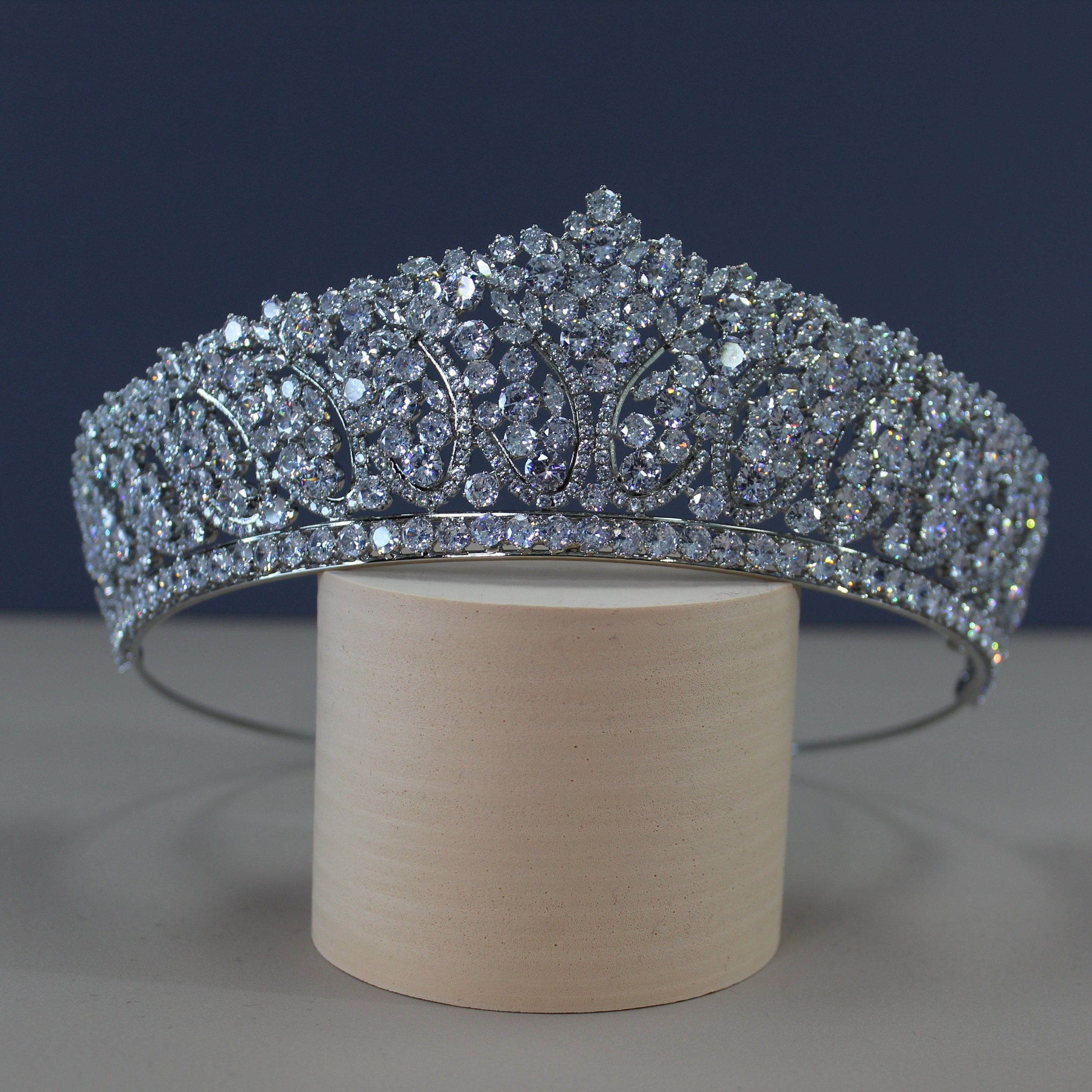 LELA - Simulated Diamonds Tiara -RTS - Etsy