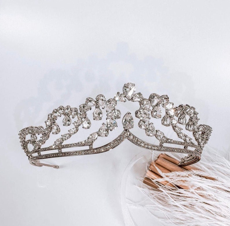 PRINCESS RAJWA - Simulated Diamonds Tiara - Etsy